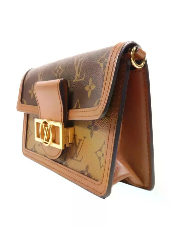 LOUIS VUITTON Dauphine Monogram Reverse Canvas Shoulder Bag - Brown