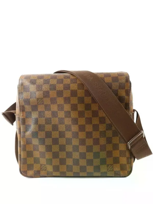 LOUIS VUITTON Naviglio Messenger Bag In Damier Ebene Canvas - Brown