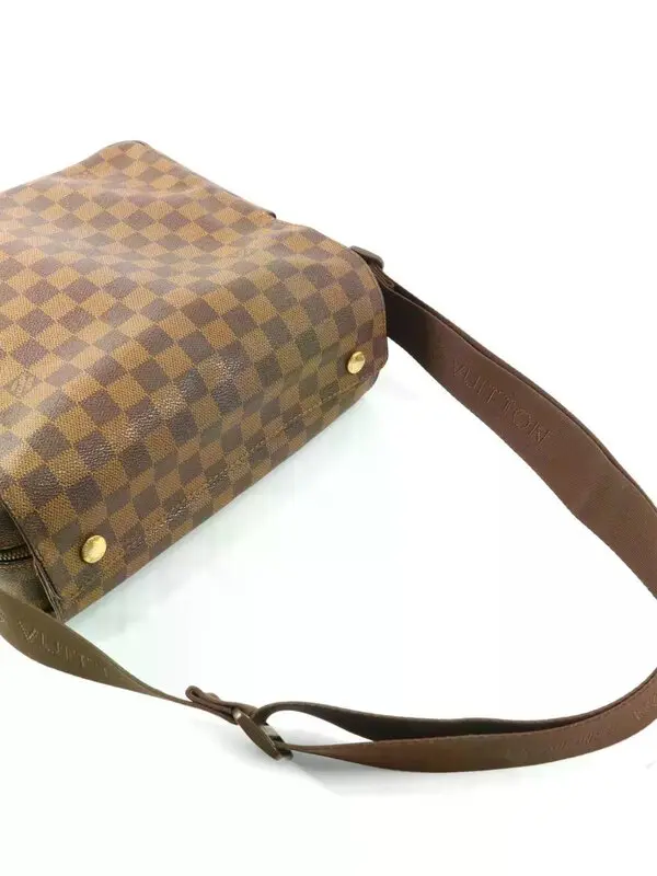 LOUIS VUITTON Naviglio Messenger Bag In Damier Ebene Canvas - Brown