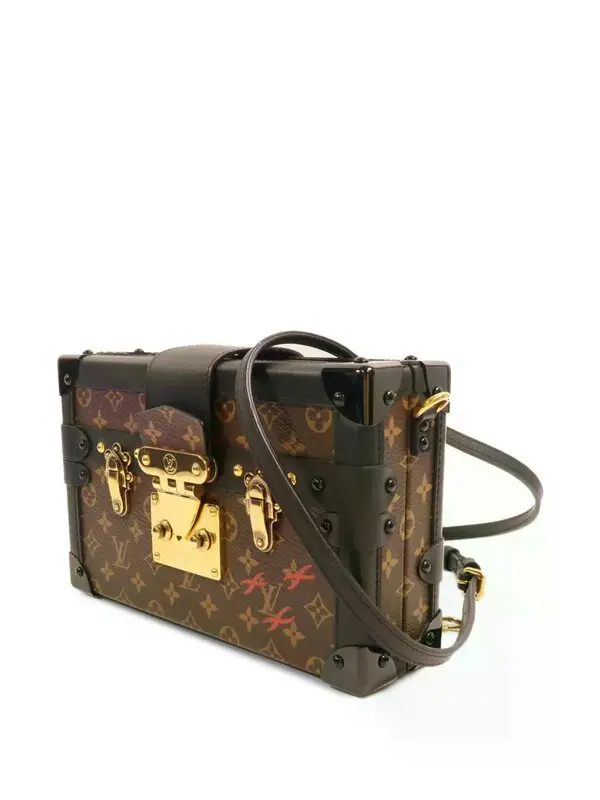 LOUIS VUITTON Petite Malle Monogram Canvas Crossbody Bag - Brown