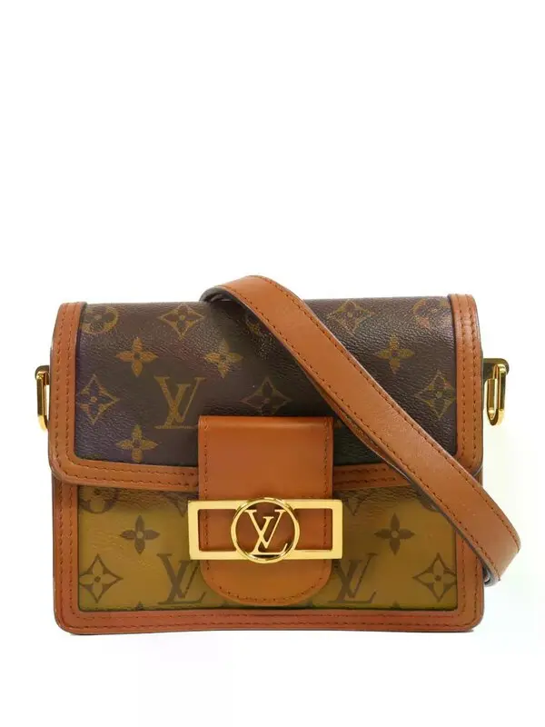 LOUIS VUITTON Monogram Reverse Mini Dauphine Shoulder Bag - Brown