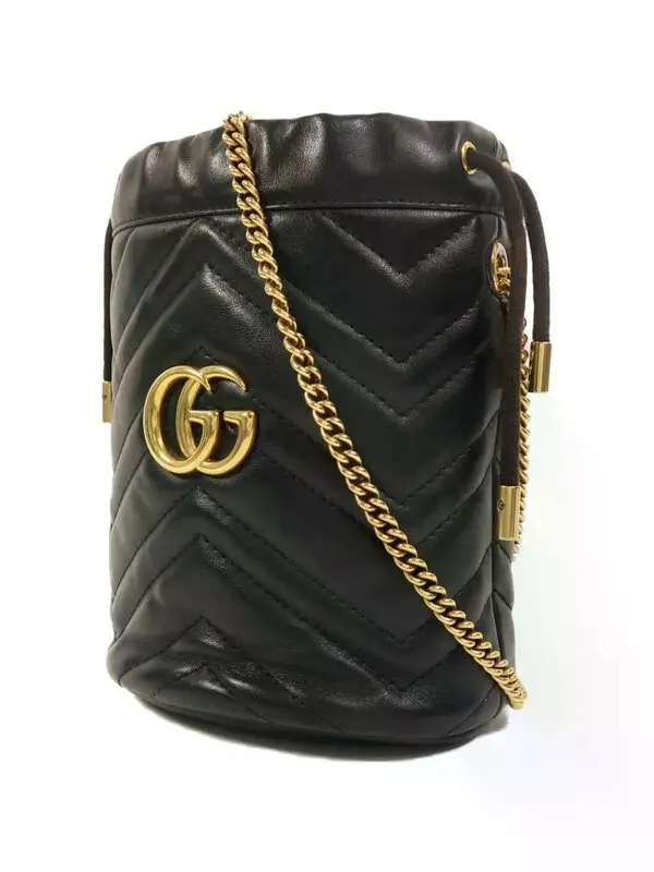 Gucci Mini Gg Marmont Bucket Bag - Black