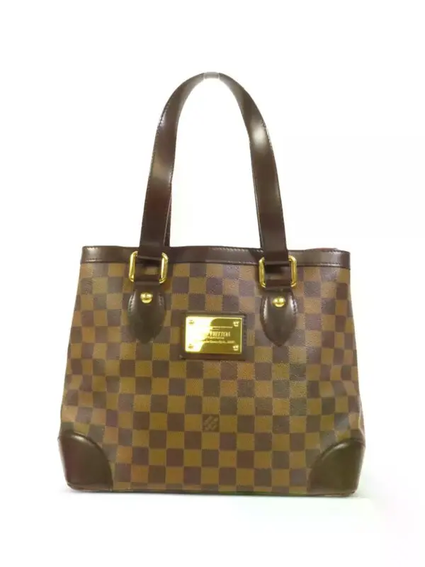 LOUIS VUITTON Damier Ebene Canvas Pm Hampstead Tote Bag - Brown