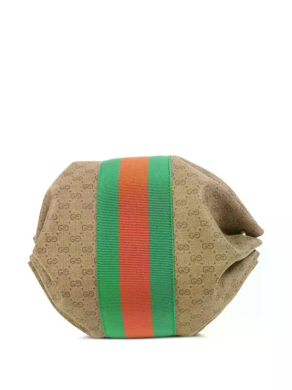 Gucci Gg Supreme Canvas Web-stripe Tote Bag With Butterfly Plaque