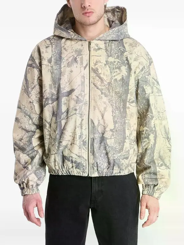 KARL KANI Signature Wood Camo Zip-up Jacket