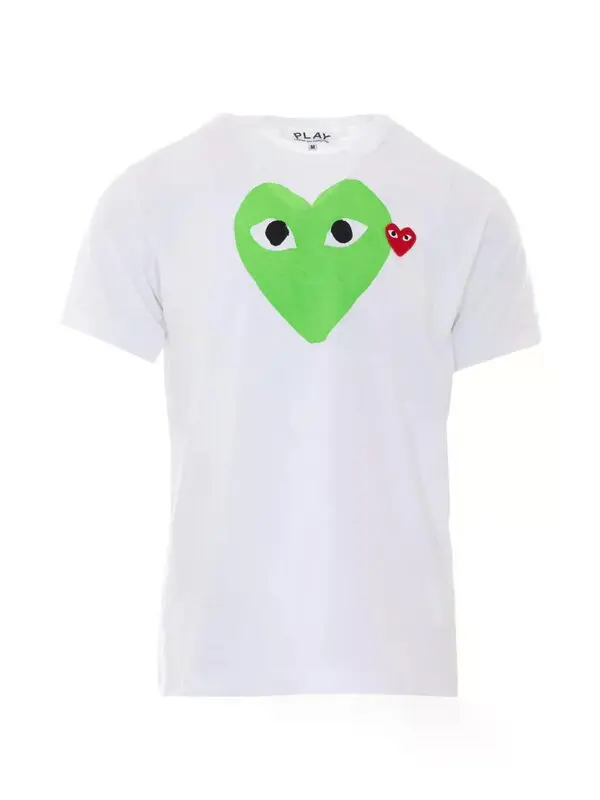 Play Comme Des Garcon Play Heart-print Logo-patch T-shirt