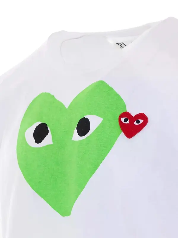 Play Comme Des Garcon Play Heart-print Logo-patch T-shirt
