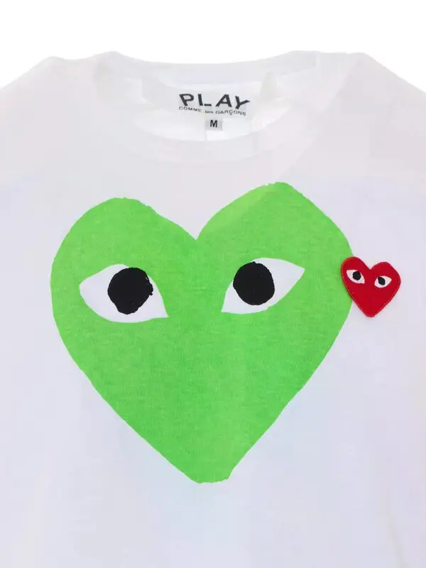 Play Comme Des Garcon Play Heart-print Logo-patch T-shirt