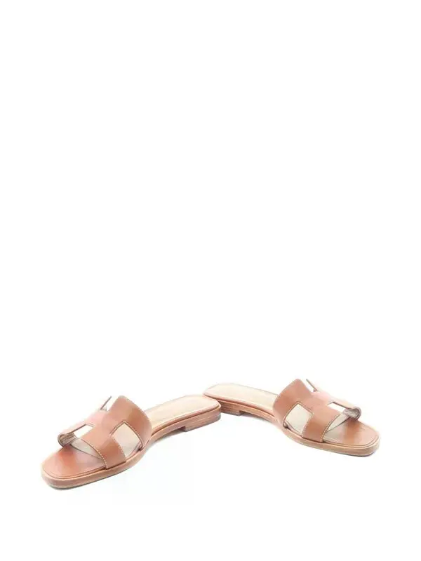 Hermès Leather H-cut Strap Flat Sandals