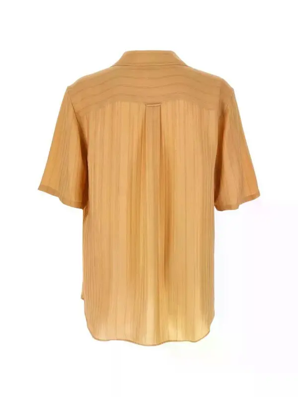Saint Laurent Striped Silk Shirt - Neutrals
