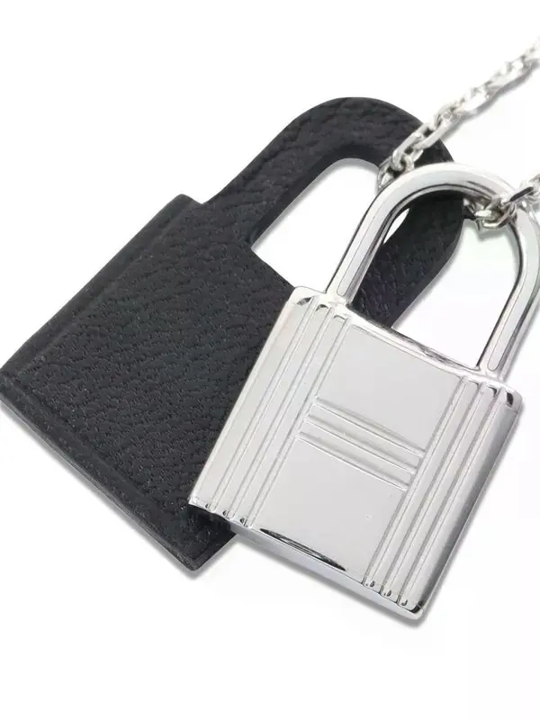 Hermès Tone Padlock Pendant Necklace - Silver