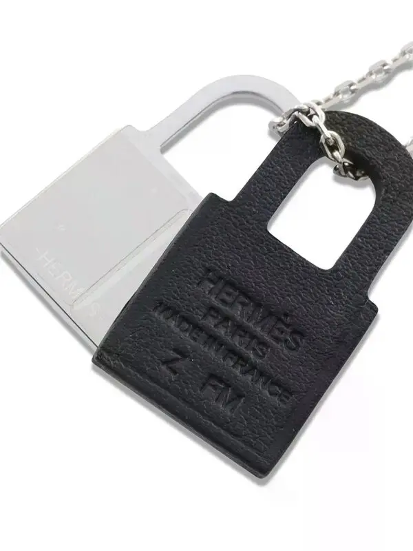 Hermès Tone Padlock Pendant Necklace - Silver