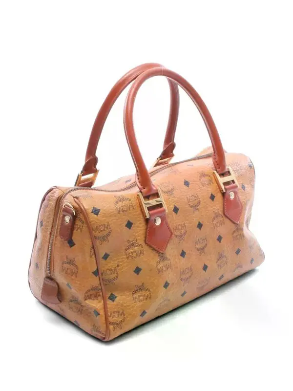 Mcm 00s Visetos Boston Bag