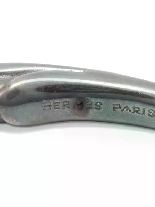Hermès Silver-tone Horse Head Motif Cuff