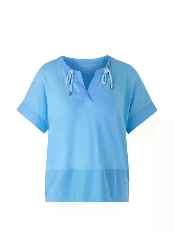MARCCAIN Drawstring V-neck T-shirt