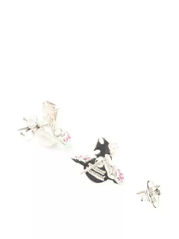 VIVIENNE WESTWOOD Orb Motif Rhinestone Earrings