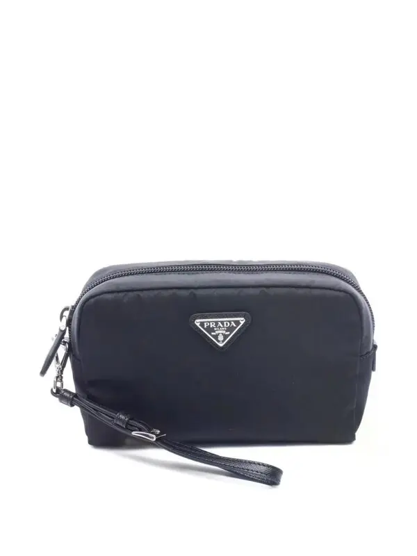 Prada Re-nylon Logo Plaque Pouch