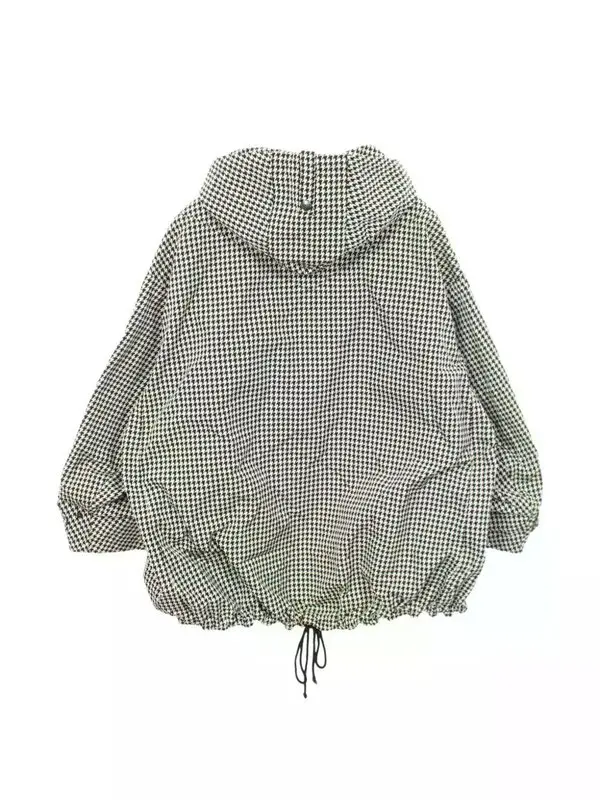 Dior Houndstooth Drawstring Hooded Jacket