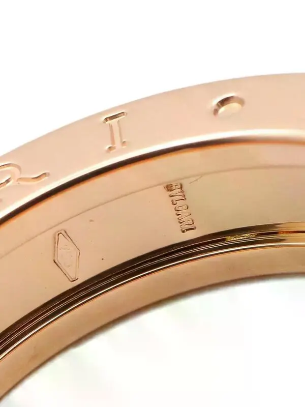BVLGARI 18k Rose Gold B.zero1 Band Ring - Pink
