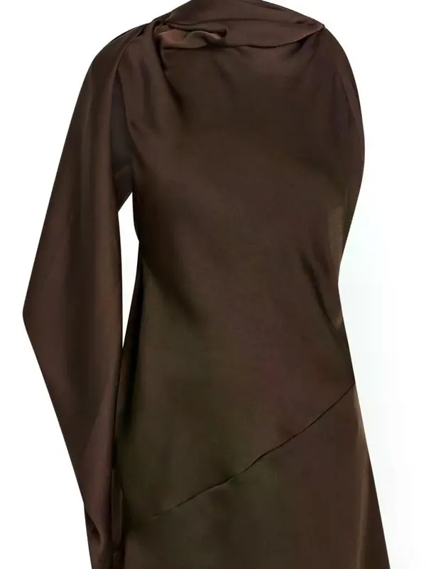 AARON ESH Asymmetrical Draped Mini Dress