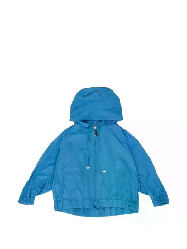 Max Mara Hooded Box-pleat Jacket - Blue