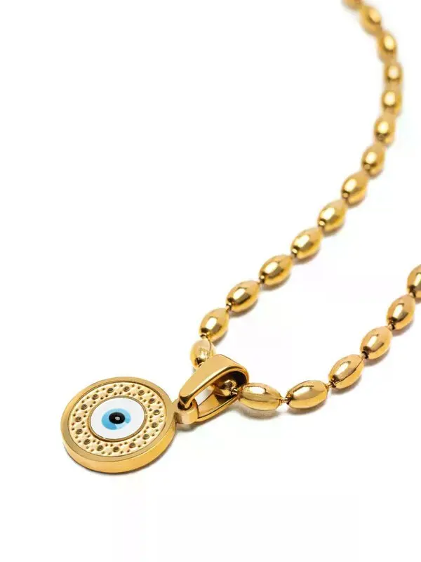 NIALAYA JEWELRY Tone Beaded Chain Evil Eye Pendant Necklace
