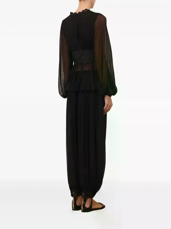 Zimmermann Luna Lace-trim Peplum Blouse