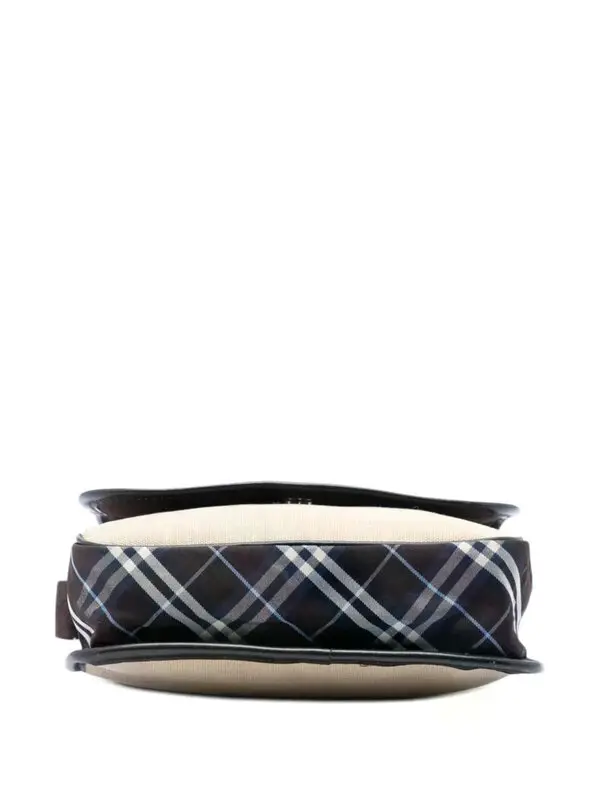 Burberry Nova Check Trimmed Canvas Crossbody Bag