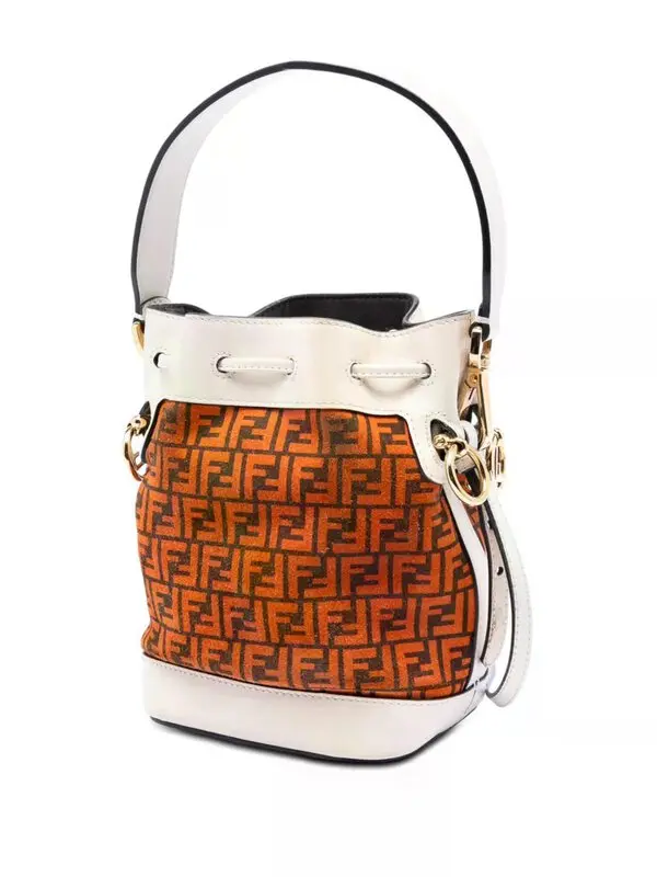 Fendi Mini Zucca Suede Mon Tresor Bucket Bag