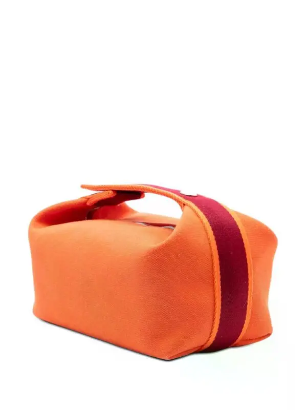 Hermès Toile Bride A Brac Case Vanity Bag - Orange