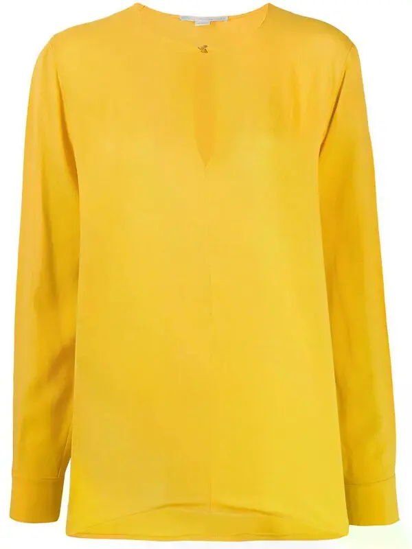 Stella McCartney Split-sleeve Keyhole Blouse