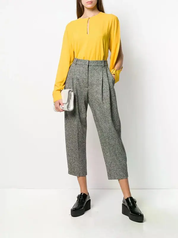 Stella McCartney Split-sleeve Keyhole Blouse