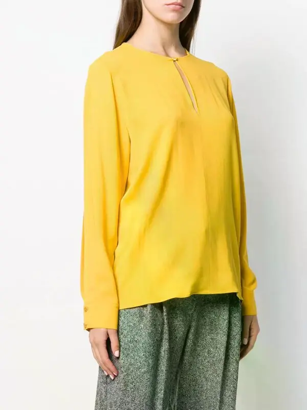 Stella McCartney Split-sleeve Keyhole Blouse