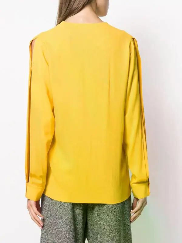 Stella McCartney Split-sleeve Keyhole Blouse