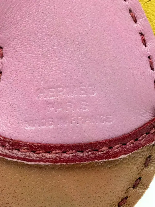 Hermès 2022 Milo Lambskin Geegee Camail Bag Charm Key Chain - Pink