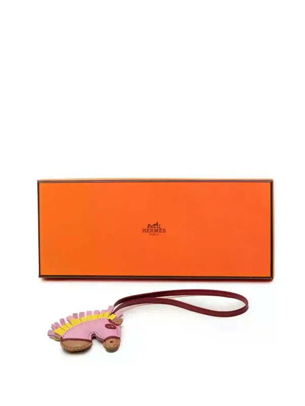 Hermès 2022 Milo Lambskin Geegee Camail Bag Charm Key Chain - Pink
