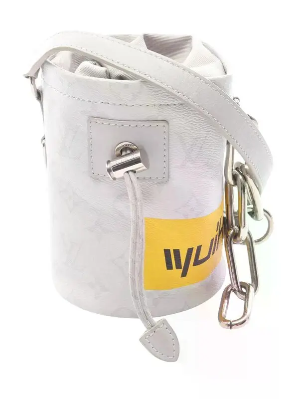 LOUIS VUITTON Monogram Chalk Nano Sling Bag - Grey