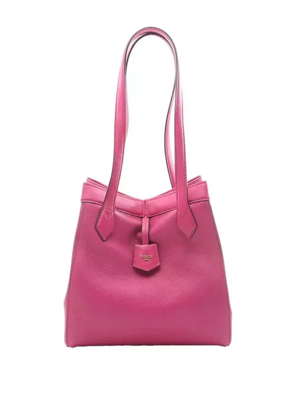 Fendi Leather Origami Tote Bag - Pink