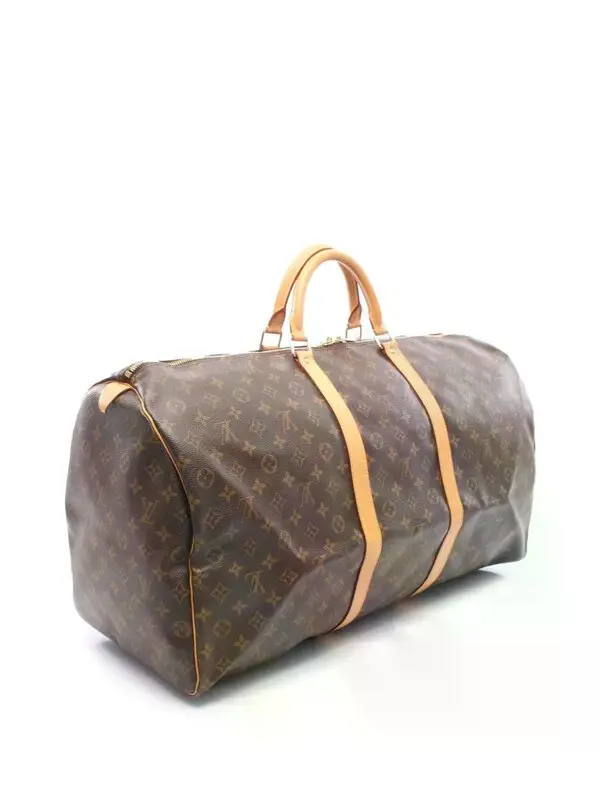 LOUIS VUITTON Monogram Keepall 60 Travel Bag - Brown