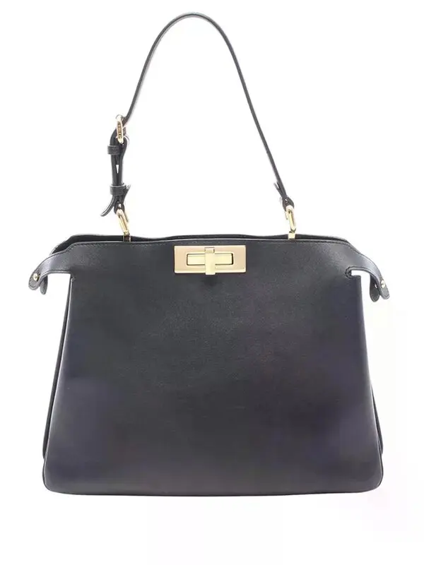 Fendi Iconic Peekaboo Satchel - Black