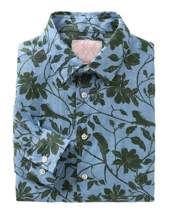 PINK HOUSE Linen Shirt Iguana / Spruce