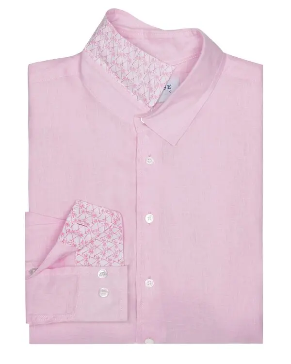 PINK HOUSE Linen Shirt Plain Pale
