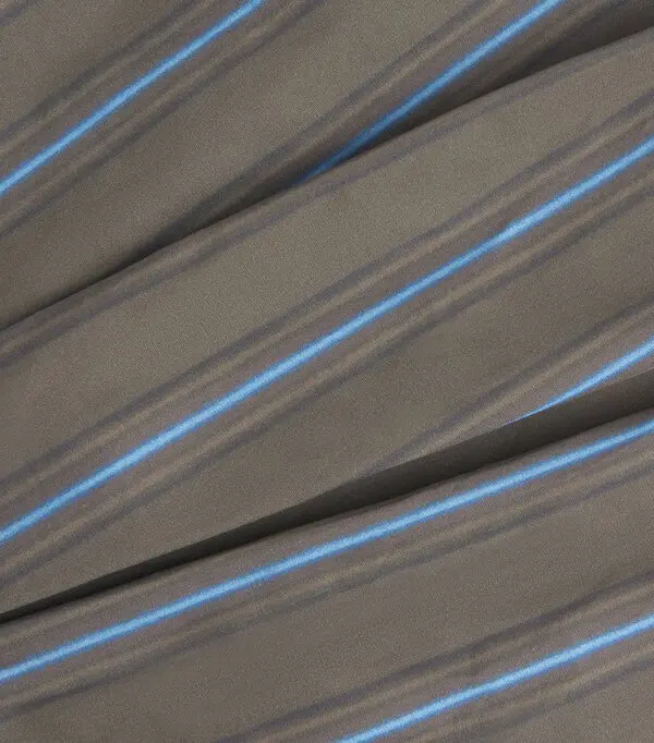 Staud Asymmetric Phare Striped Blouse - Grey