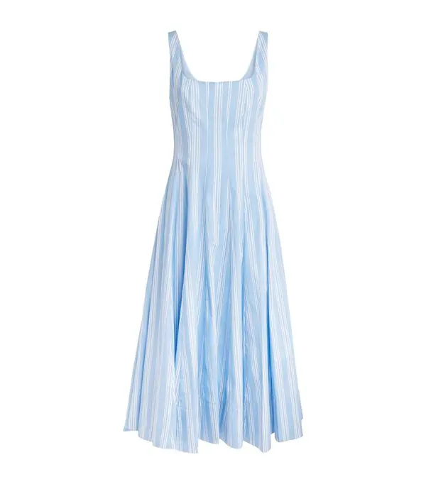 Staud Wells Midi Dress - Blue