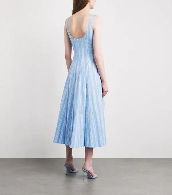 Staud Wells Midi Dress - Blue