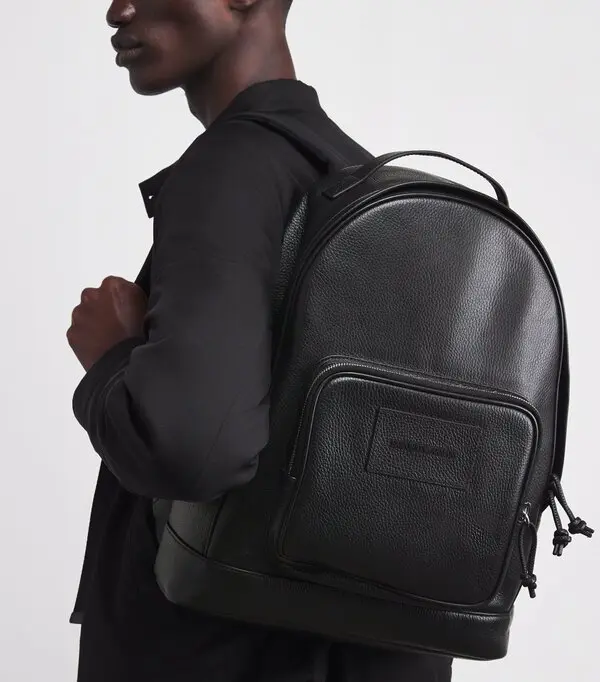 Emporio Armani Textured Leather Backpack