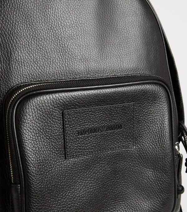 Emporio Armani Textured Leather Backpack