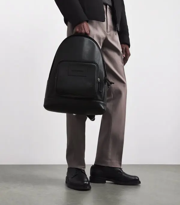 Emporio Armani Textured Leather Backpack