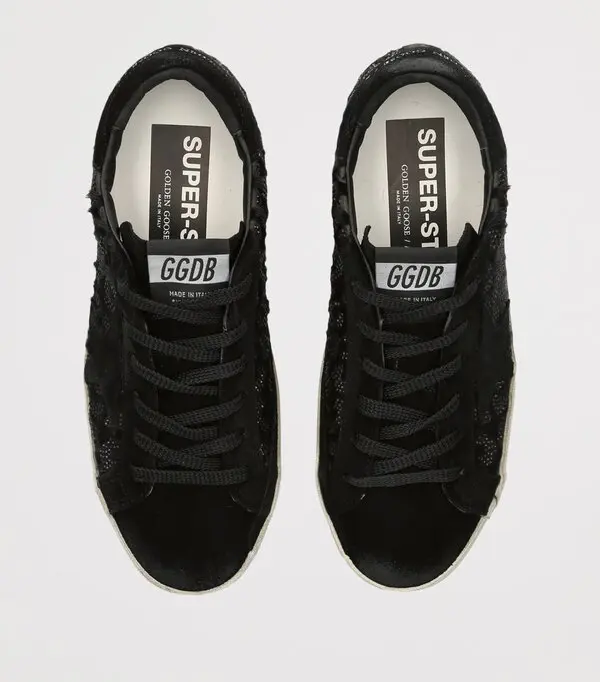 GOLDEN GOOSE Embellished Leather Super-star Low Top Sneakers