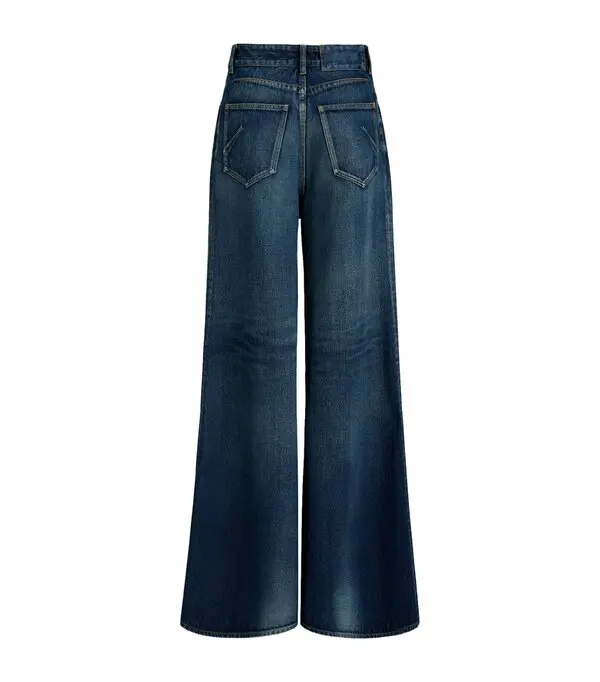 Alaïa Palazzo Wide-leg Jeans - Blue